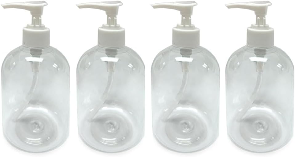 Amazon.com: 4 Empty Soap Dispenser Bottles Pump Refillable Liquid ...