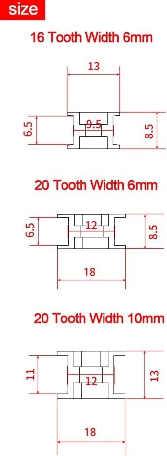 Review CHANWA GT2 Type Passive Synchronous Wheel 16/20 Tooth Teeth ...