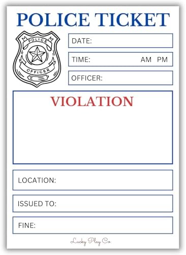 Amazon.com: Police Officer Play Notepad for Kids – Pretend Police Law ...