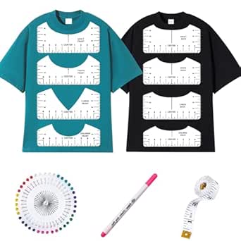Amazon.com: Yzzyemn 9Pcs T-Shirt Ruler Guide for Vinyl Alignment, PVC ...