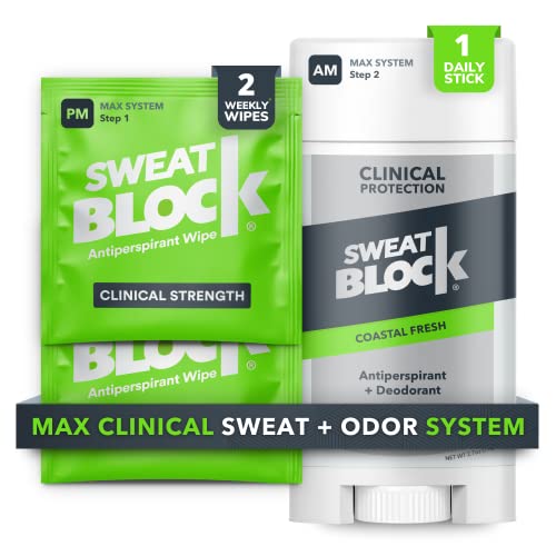 Buy SweatBlock Antiperspirant Deodorant Max Clinical System for Men ...