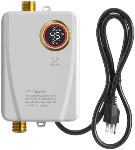Tankless Water Heater Electric 110V, 3000W Instant Portable On-Demand ...