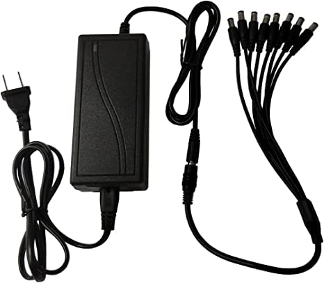 Yuarisx Security Camera Power Supply Adapter AC100-240V to DC 12V 5A ...