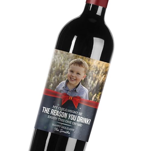 Amazon.com: Funny Teacher Gift, Set of 2 Wine Labels, My Child May Be ...