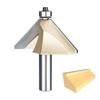 HUHAO 45 °Degree Chamfer Router Bits, Chamfer & Bevel Edge Forming ...