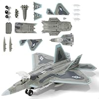 SEBUNAS 1:100 Scale F-22 Raptor Fighter Jet Quick Build Model Kit ...