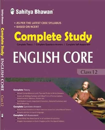 Sahitya Bhawan textbook for class 12 English core as per reduced ...