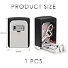 JTMKYO 1 Piece Gray Combination Lock Key Box, Lock Box, Key Safe, Wall ...