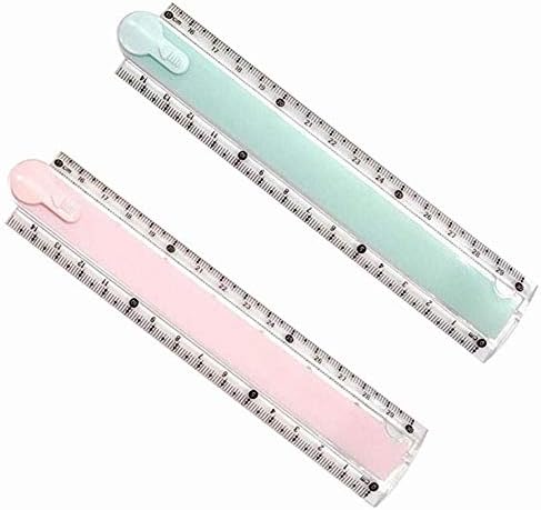 2 Pcs Folding Transparent Plastic Geometric Ruler - School Stationery ...