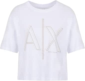 Armani Exchange A|X Playera Corta para Mujer con Estampado de Logotipo ...