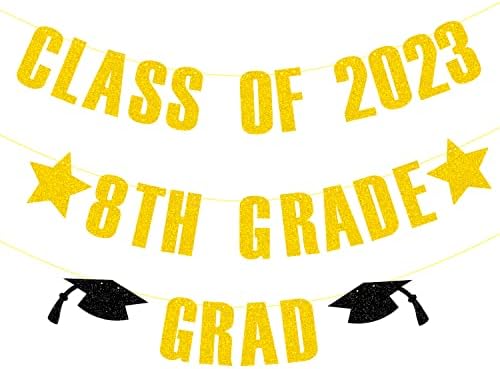 Amazon.com: Bye Bye 8th Grade Hello High School Banner, 8th Grade ...