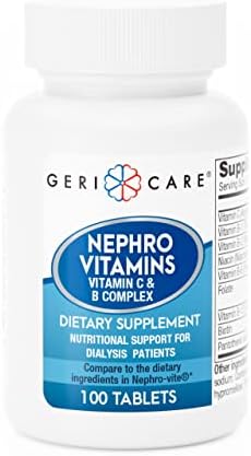 Amazon.com: GeriCare Nephro Vitamin C & B Complex Tablets, Nutritional ...