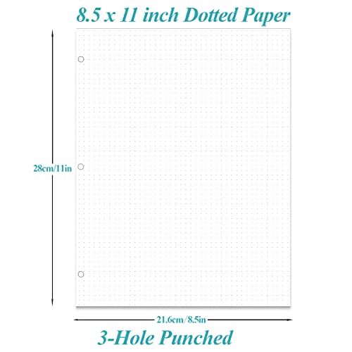 Snapklik.com : A4 Dotted Refill Paper, 3-Hole Dot Grid Filler Paper ...