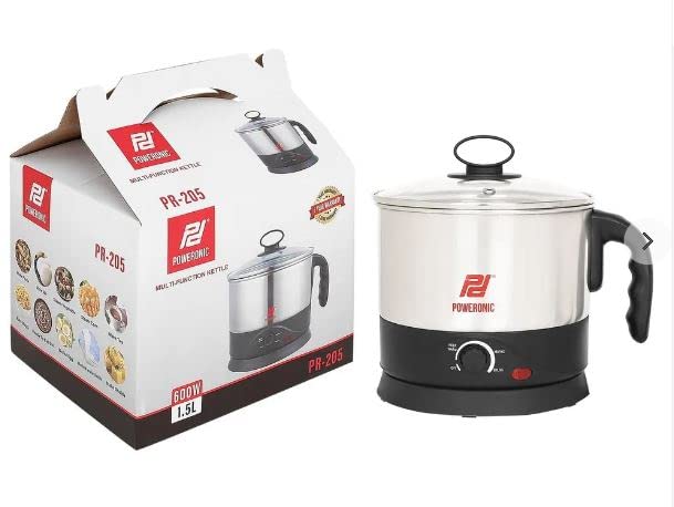 KITCHEN SUNRAY Multipurpose Electric Kettle 1.5 Liter, Stainless Steel ...