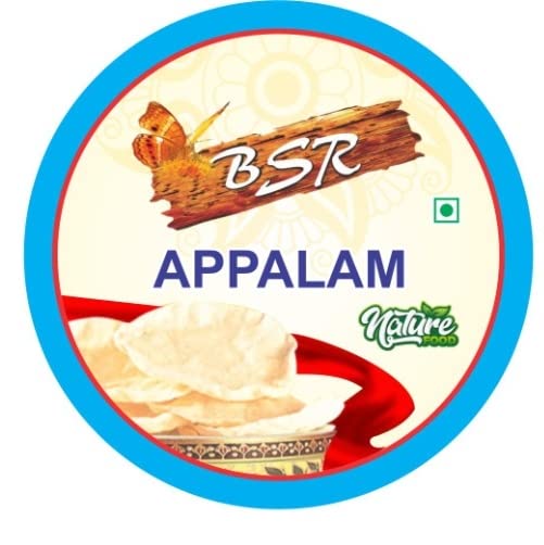 BSR Plain Appalam papad No.3 (4inch) Hotel Appalam (900grams) : Amazon ...