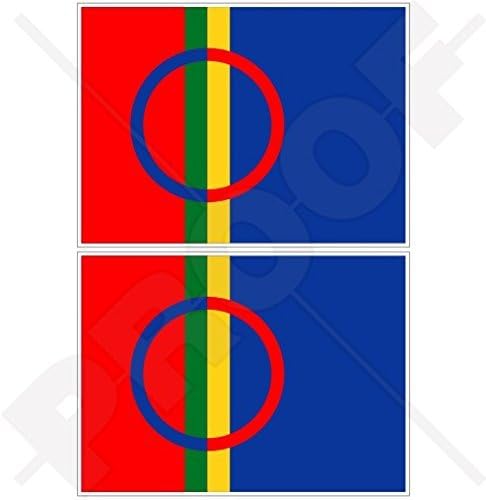 Amazon.com: SAMI PEOPLE Flag Saami Lapps, SAPMI Lapland 3" (75mm) Vinyl ...