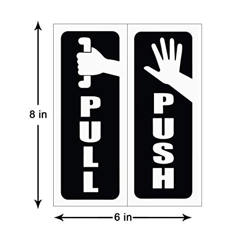 Buy AP ADVERTISING Push Pull Stickers for Glass Door | Self Adhesive ...