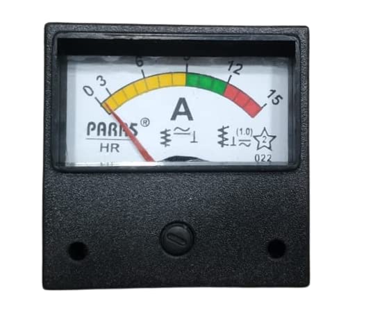 S M Enterprises Analog Ampere Meter (0-15A) 65mm Ac for Home, Monitor ...