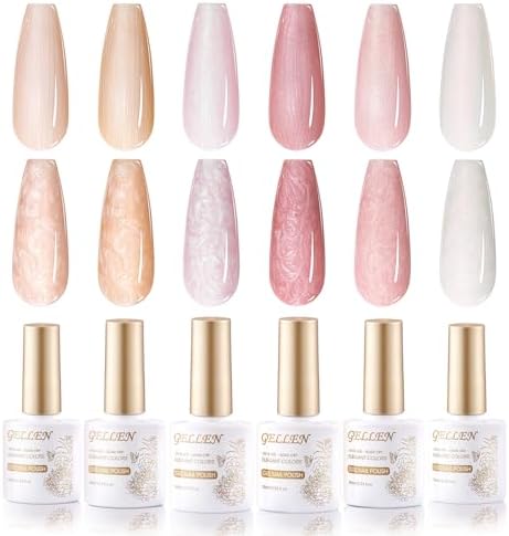Amazon.com : Gellen Pastel Gel Nail Polish Set, 6PCS Summer Nail Polish ...