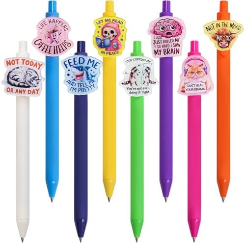 Amazon.com: 8Pcs Funny Pens Sarcastic Ballpoint Pen with Swear Sayings ...