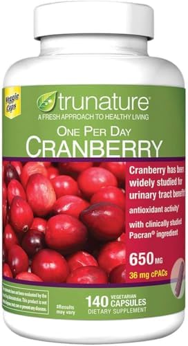 Amazon.com: trunature Cranberry 650 mg, 140 Vegetarian Capsules ...