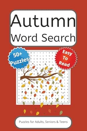 Autumn Word Search Puzzle Book: Word Searches with Easy-to-Read Print ...