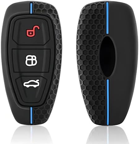 Misuyue Silicone Car Key Fob Cover Compatible with Ford Fiesta Focus ...