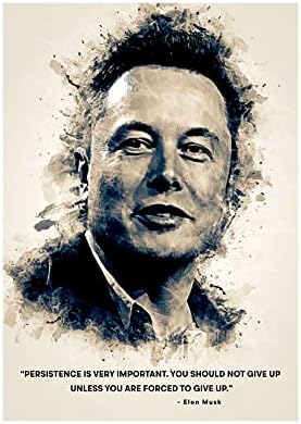 KARTMEN Elon Musk Motivational Rolled Poster for Room and Office (Gloss ...
