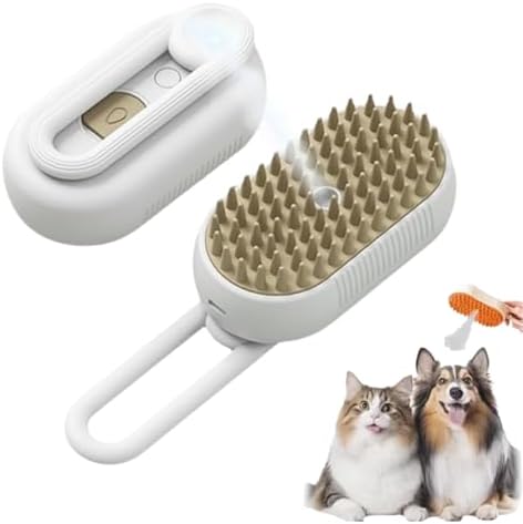 Amazon.com: Cat Steam Brush, 3 in 1 Steamy Pet Brushes with Silicone ...
