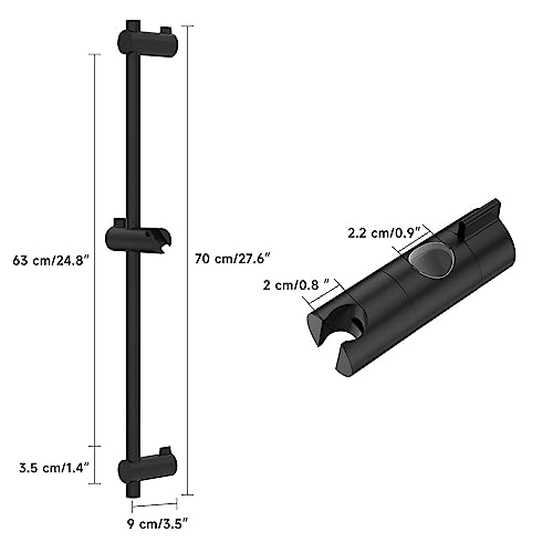 Misounda Shower Riser Rail, Wall Mounted Shower Slider Rail with Height ...