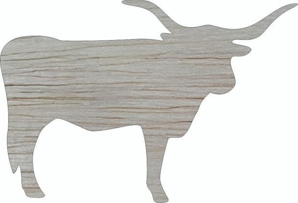 Amazon.com: Longhorn Wood 1" Shape, Unfinished Bull Animal Wooden Cutout