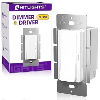 HitLights LED Driver and Dimmer Switch in One 60W, 120V AC to 12V DC ...