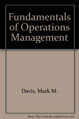 Fundamentals of Operations Management: Davis, Michael: 9780072429404 ...