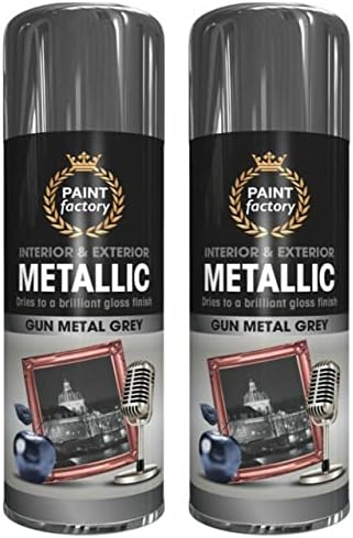 AHS Metallic Gun Metal Grey Spray Paint 400ML - Aerosol Paints For ...