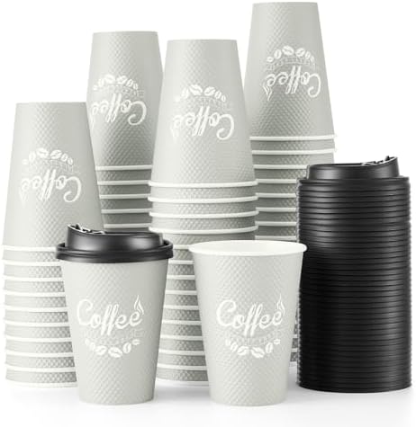 Amazon.com: Avant Grub 100 Pack 12 Oz Restaurant Grade Paper Coffee ...