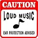Amazon.com: Caution: Loud Music Warning Joke Band Sign : Home & Kitchen