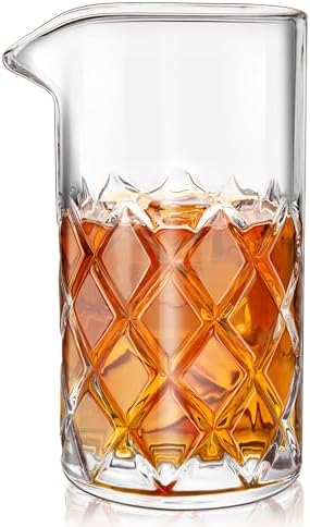 Amazon.com: Barillio 20 Oz Crystal Cocktail Mixing Glass Set | Seamless ...