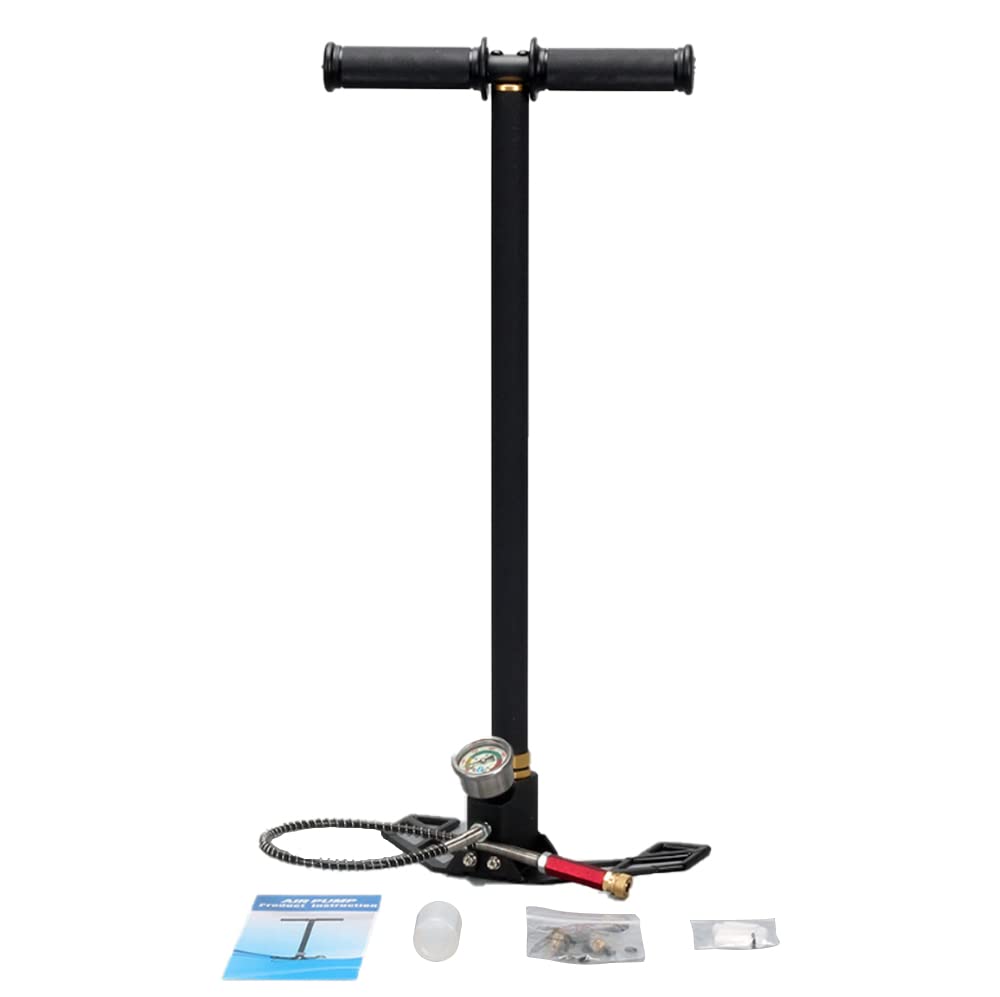 Buy Acecare 3 Stage 4500psi Hand Pump High Pressure Air Stirrup Pump ...