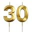 Amazon.com: AOOLADA 30th Birthday Candles, Rose Gold 30 Year Old Number ...