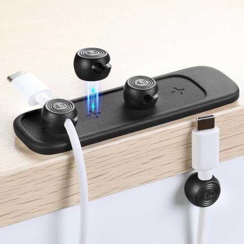 Amazon.com: AGPTEK Magnetic Cable Holders 4 Clips Cable Management Wire ...