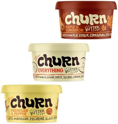 Amazon.com: Churn Flavored Butter Sweet and Savory Variety Pack Churned ...