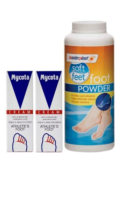 Athletes Foot Treatment Bundle Includes 2 x 25g Mycota Cream and 1 x ...