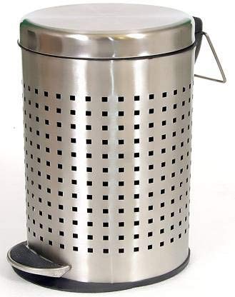 Buy OMEO Stainless Steel 7 Liters Square Perforated Pedal Bin with ...