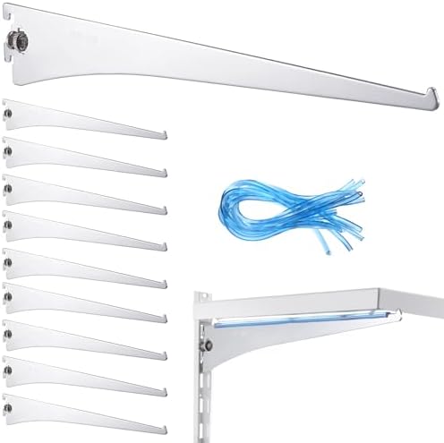 Amazon.com: Gisafai 10 Pack Shelf Bracket Adjustable Shelving Brackets ...