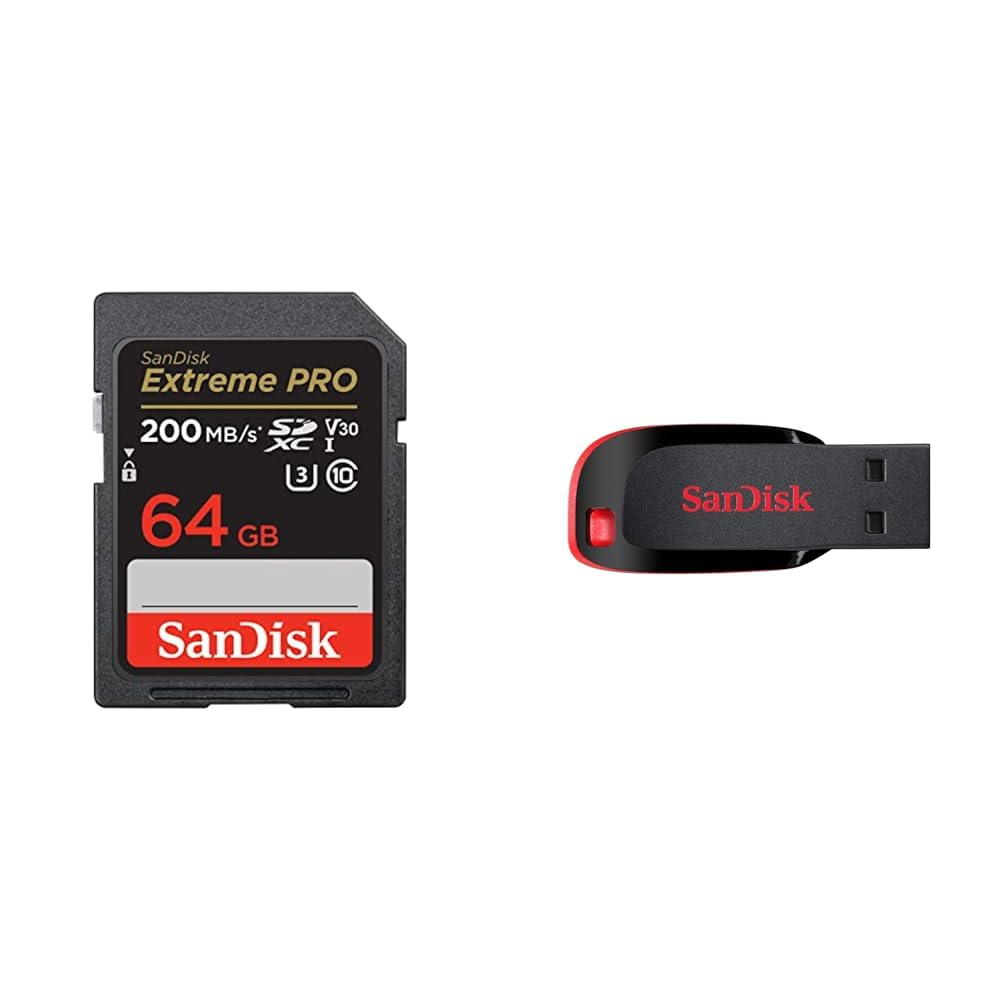SanDisk Extreme Pro SD UHS I 64GB Card for 4K Video for DSLR and ...