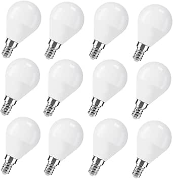 EX UP E14 Led Light Bulb, Neutral White, Golf Ball P45 Bulb 6W ...