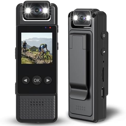 1080P Mini Body Camera, Portable Mini Body Cam with 6 Hours Video ...