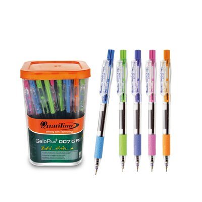 QuanTum Ballpoint pen 0.7mm GeloPlus 007 Grip, Blue ink, Random color ...
