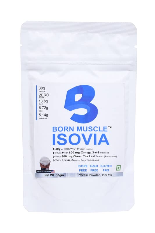Buy BORN MUSCLE - Isovia 37g Packet Protein Powder Drink Mix- Whey ...