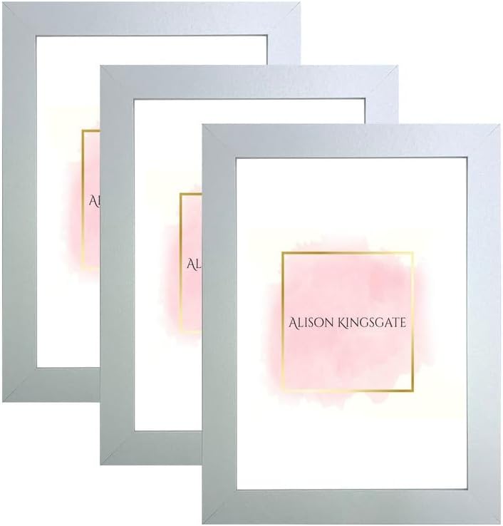 Alison Kingsgate Pack of 3 Silver A4 Frames With Safe Perspex Front ...